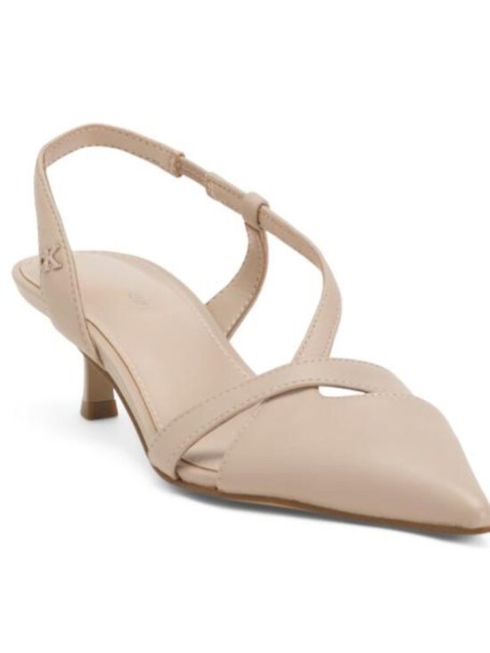 Calvin Klein | Shoes | Calvin Klein Leather Slingback Heels | Poshmark